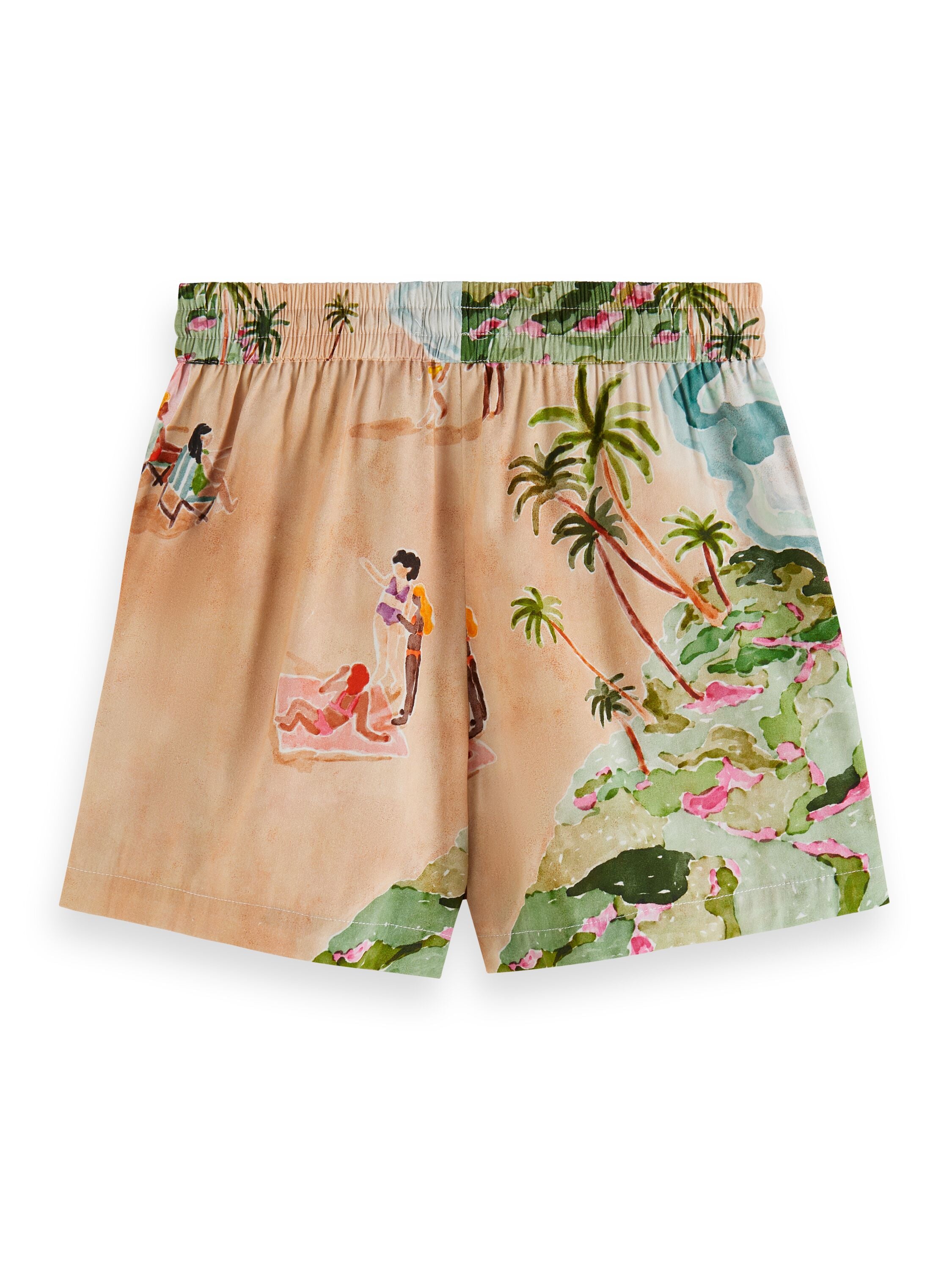 Scotch And Soda Ss24 Beach Life Placed Print Shorts